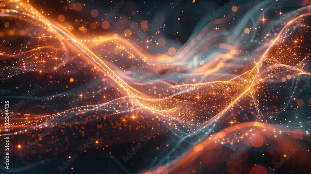 A dynamic illustration of quantum entanglement with particles connected ...