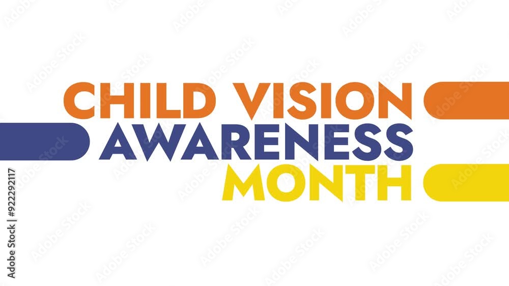 Child Vision Awareness Month colorful motion graphics seamless loopable ...