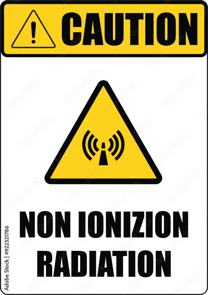 Non Ionizing Radiation Board ]symbol, Radiation hazard indicating ...