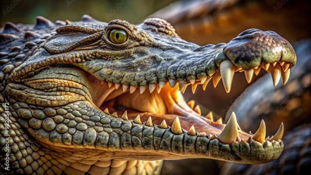 Fierce predator reveals razor-sharp teeth and powerful jaws in a ...