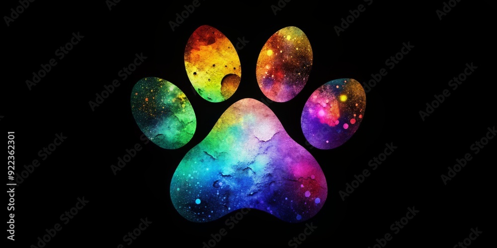 minimalist futuristic logo featuring a stylized kitten paw print with ...