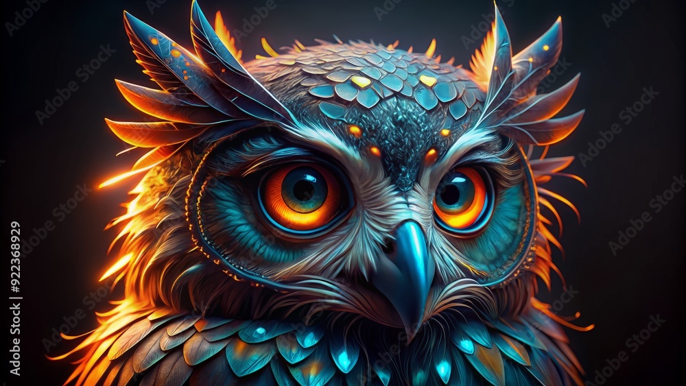 Mesmerizing ultra-high resolution close-up of a hyperrealistic neon ...