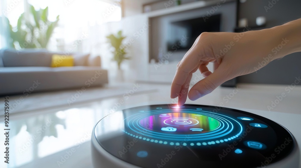 Virtual Assistant at Home: A modern home office scene where a person is ...