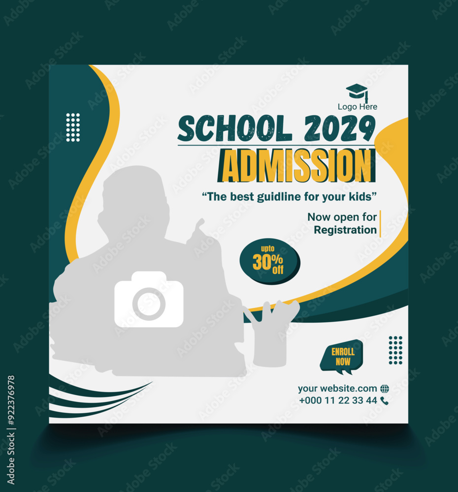 School admission social media post, Students Back to school admission ...