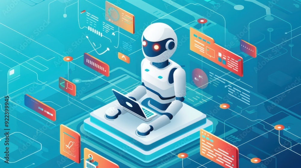 Automated customer service system using AI to resolve issues, AI ...