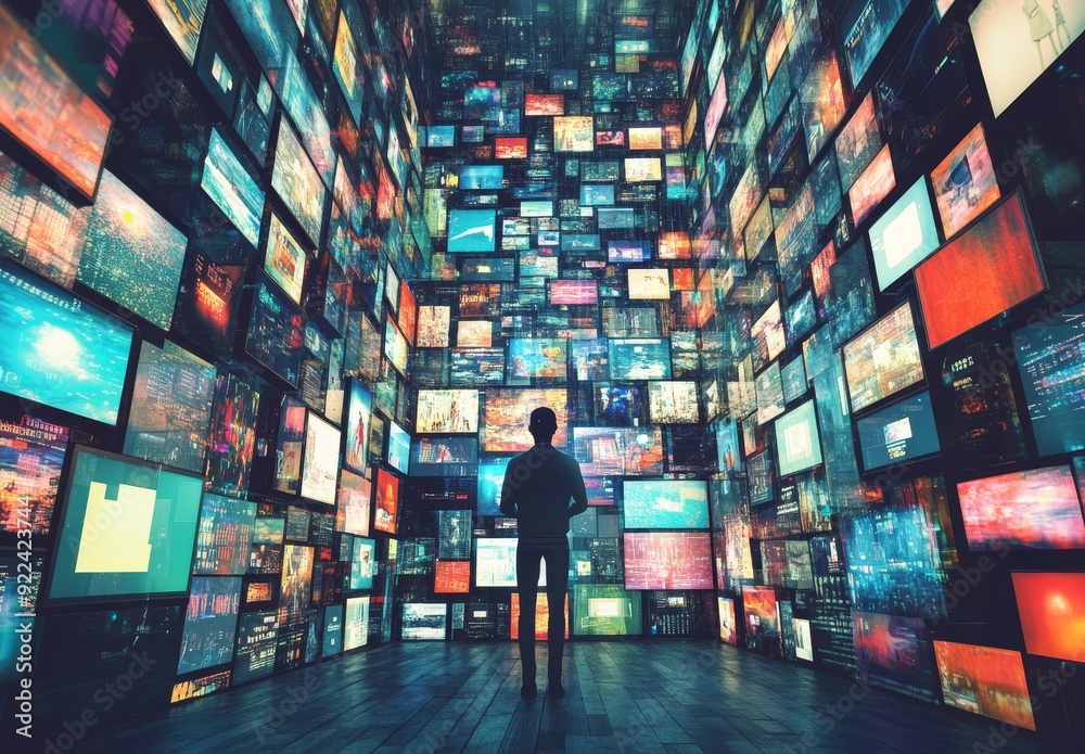 Multimedia background using images from different channels, Web ...