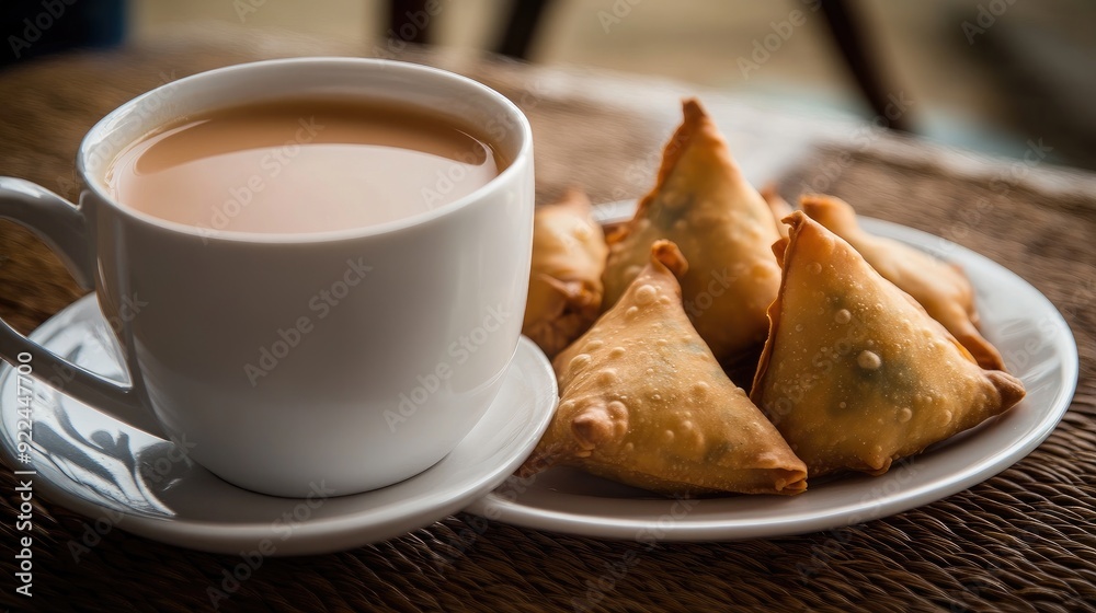 Masala Chai and Samosas: A cup of masala chai with a plate of freshly ...