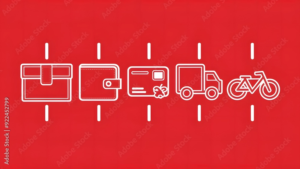 2D icon of a barrel, basket, shovel, sword and shield separated on a ...