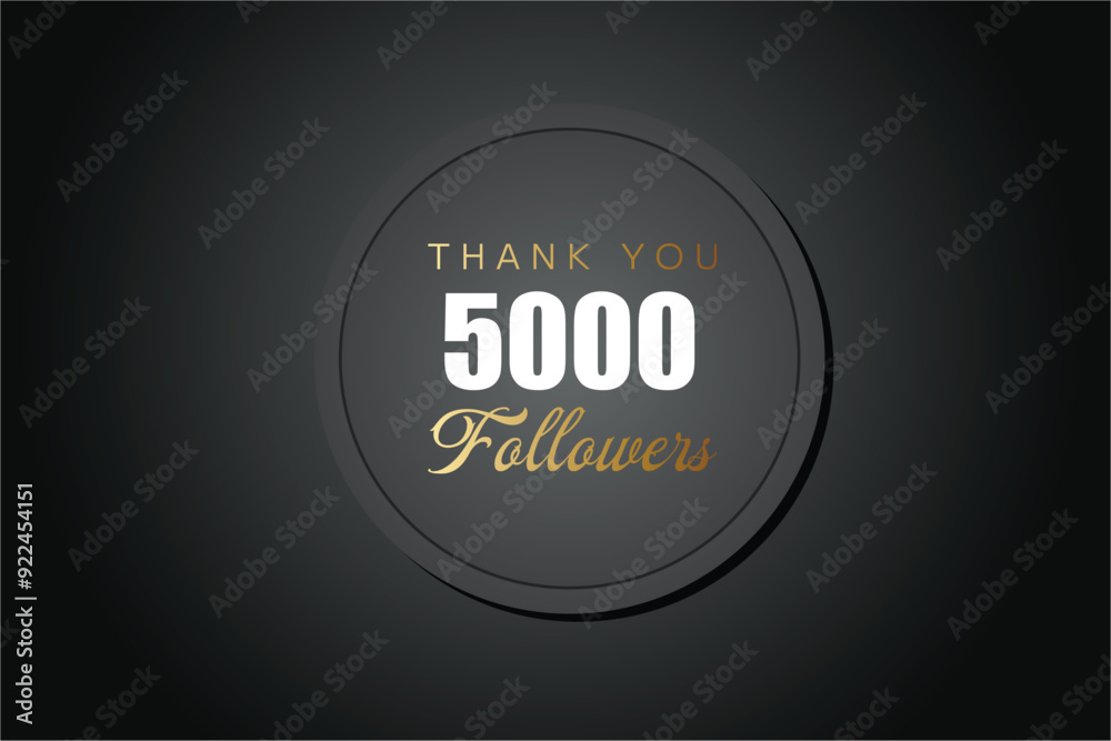 5000 OR 5k followers celebration. Thank you 5000 followers congratulation template banner ...