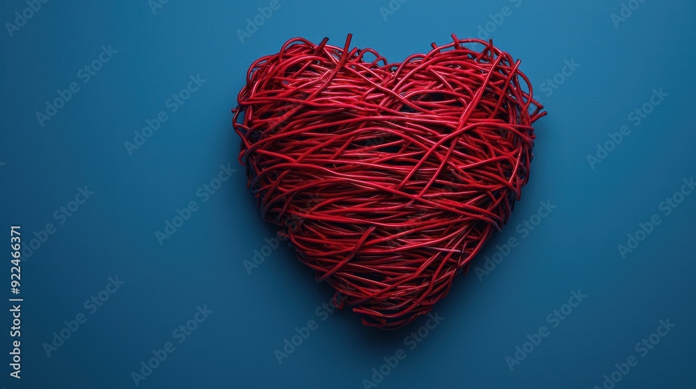 Chaotic Emotions: Abstract Concept of Anxiety with Tangled Wires around ...