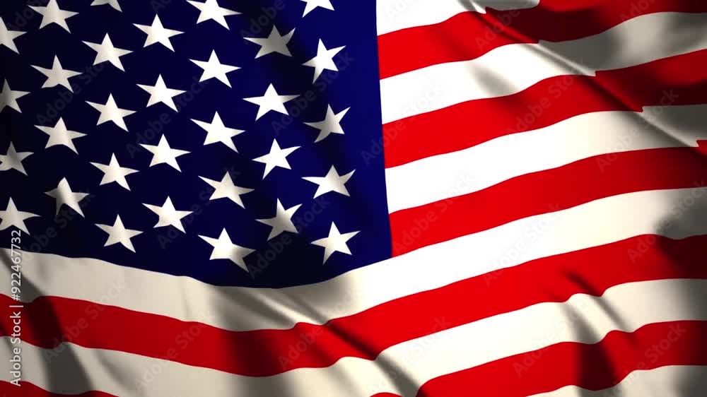 USA Flag, Flag Flying Video, Animation American Flag Video, Waving USA ...