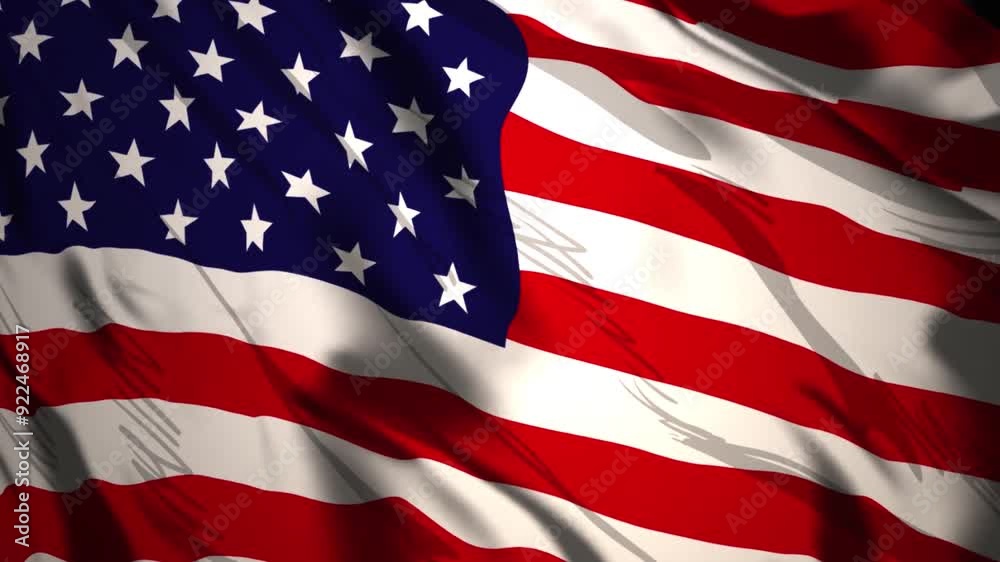 USA Flag, Animation American Flag Video, Waving USA Flag Animation ...
