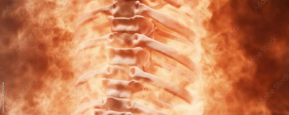 Jaw clenched, enduring a burning, sharp ache in the lower back, burning ...