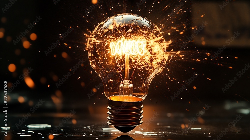 flame, fiery, idea, bulb, light, artistic, artwork, brainstorming ...