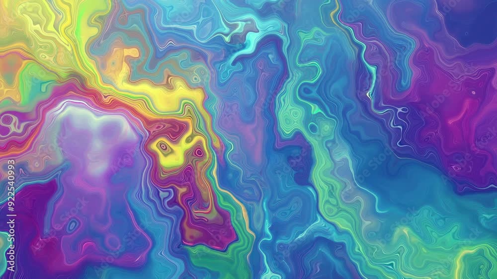 Abstract Vivid Fluid Multicolor Background Featuring a Whirling Rainbow ...