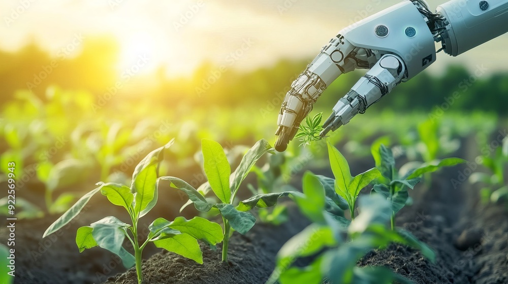 Smart farming technology background utilizing artificial intelligence ...