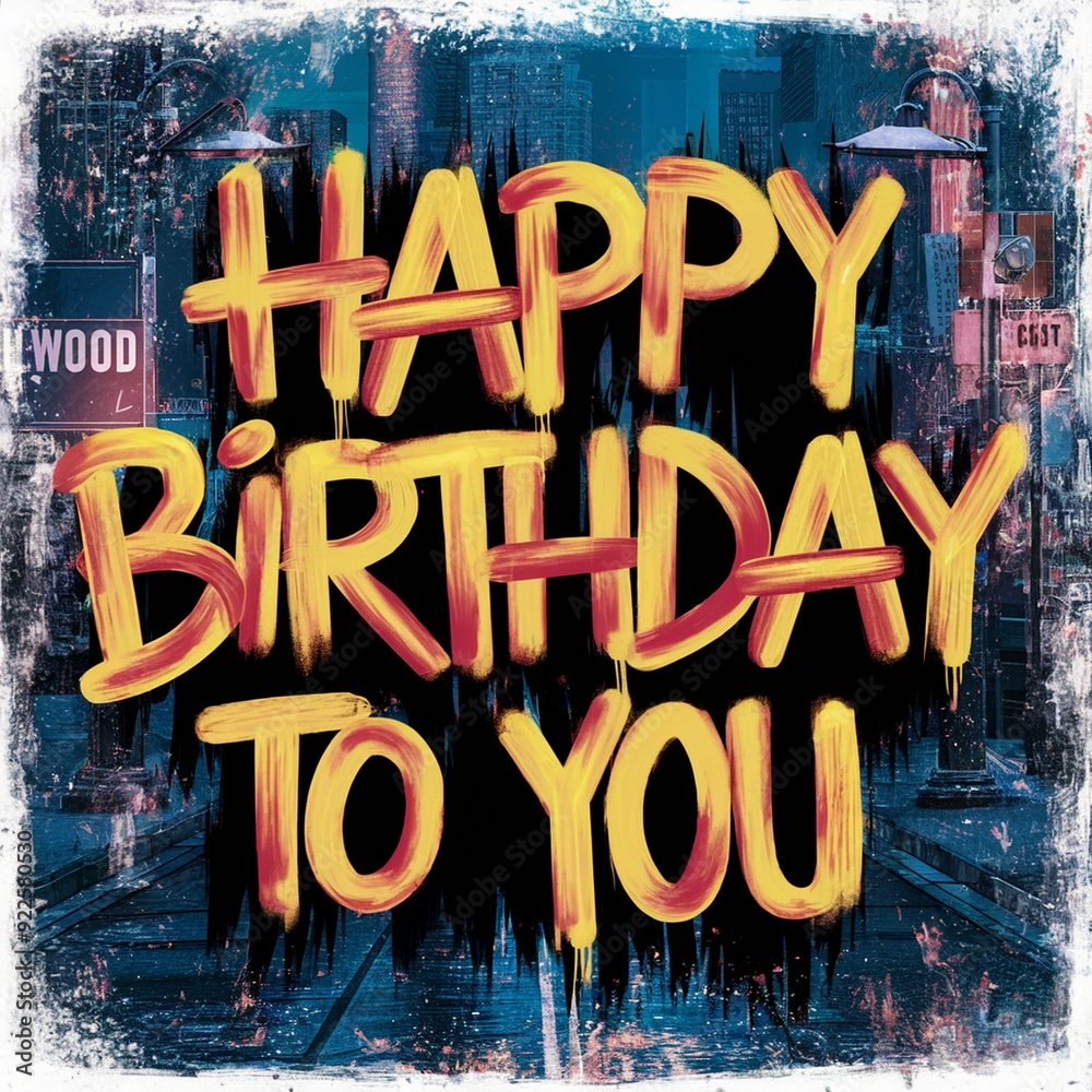 Colorful Happy Birthday Wishes Text on a Festive Background, Bright and ...