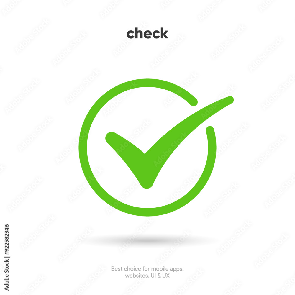 Yes or no icon. Green tick symbol and red cross sign in circle ...