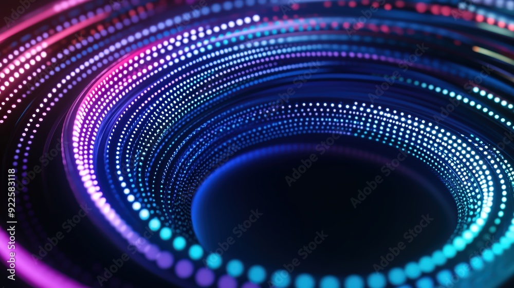 Abstract background with dynamic LED display, showcases futuristic ...
