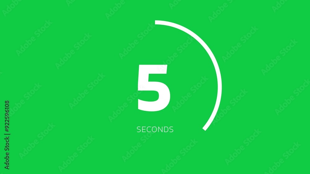 10 Second Countdown Timer with Circle Progress Bar | Green Screen 素材庫影片 ...