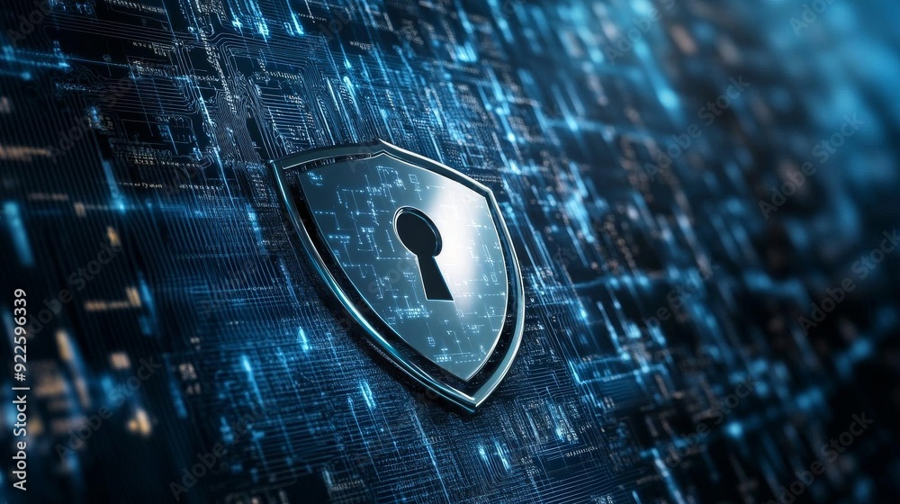 Badge of Digital Security & Cybersecurity technology. Symbol of trust ...