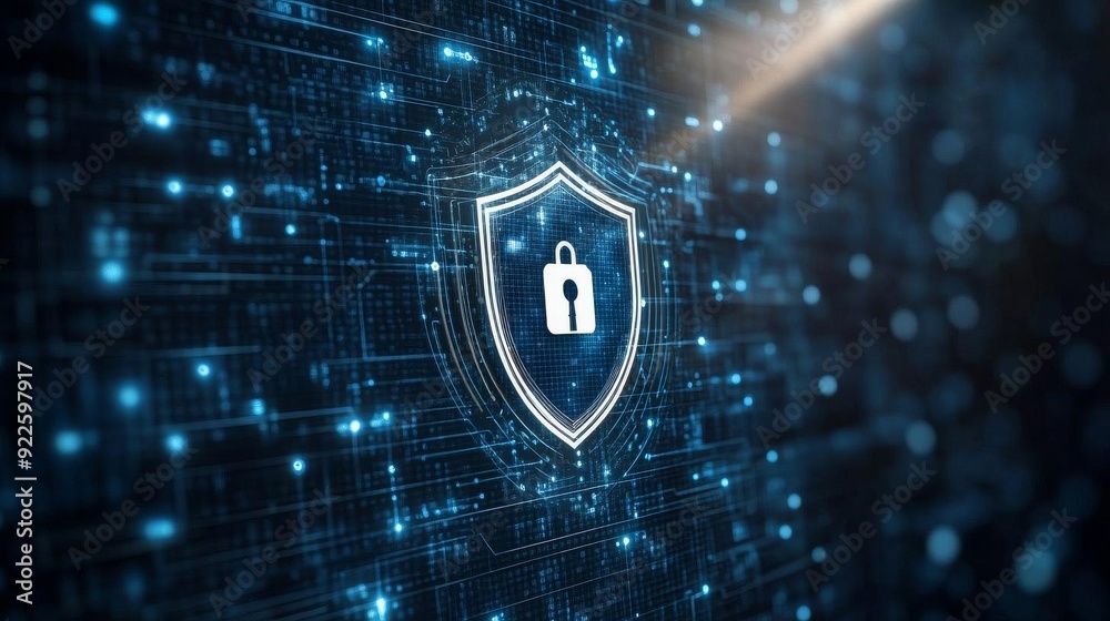 Badge of Digital Security & Cybersecurity technology. Symbol of trust ...