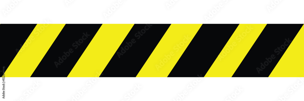 Warning yellow black diagonal stripes line. Safety stripe warning ...