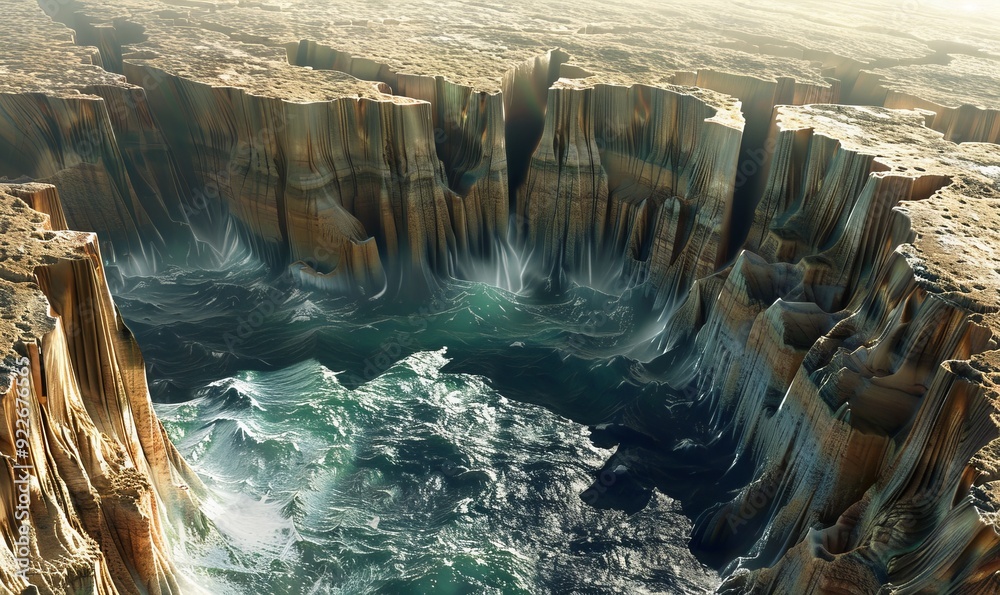The gaping chasm in the Earth's crust spans continents, a geological ...