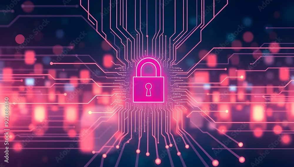 Cyber security attack background with beautiful circuit of "AI ...