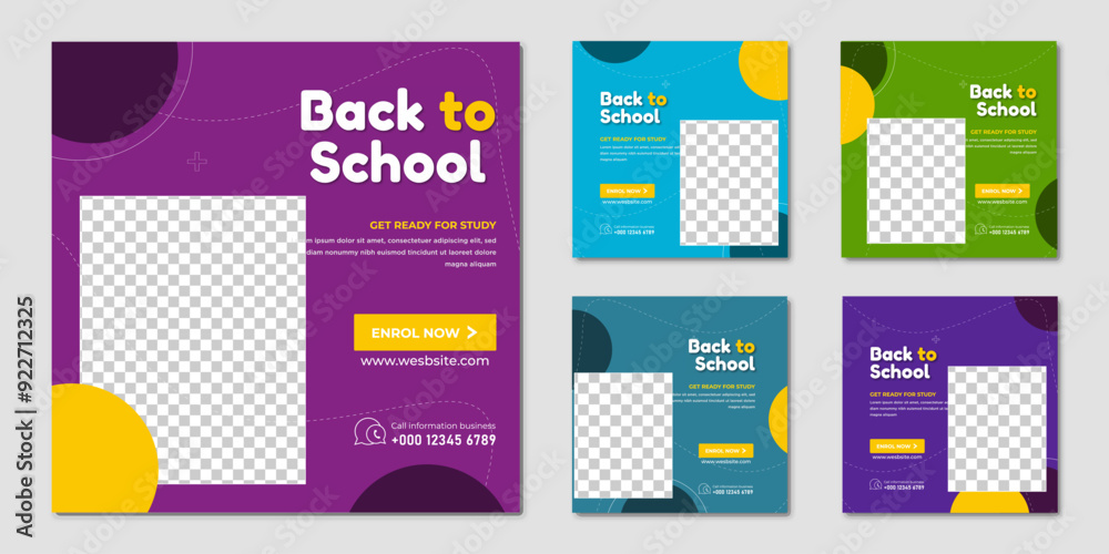 Back to school Collection Five study abroad education backgrounds 0f ...
