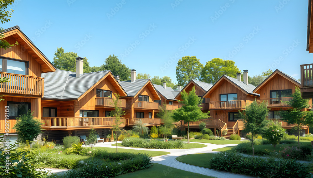 Foto de Residential area with ecological and sustainable green ...