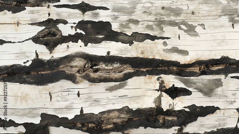 Distressed White Birch Bark Texture: An abstract background image ...