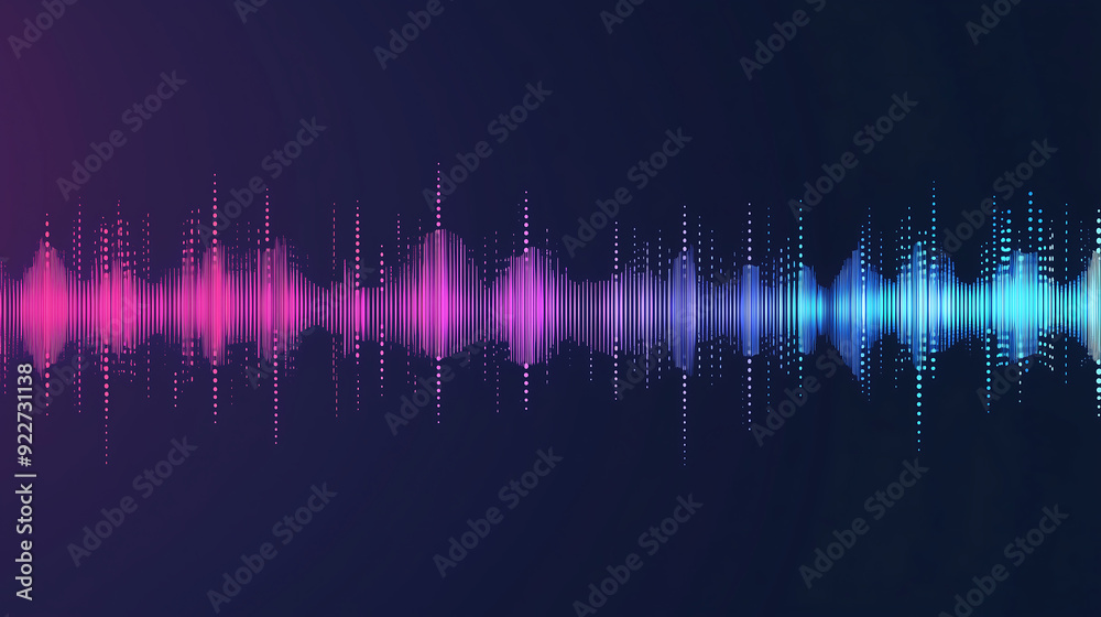 Abstract sound wave background with audio spectrum and music ...