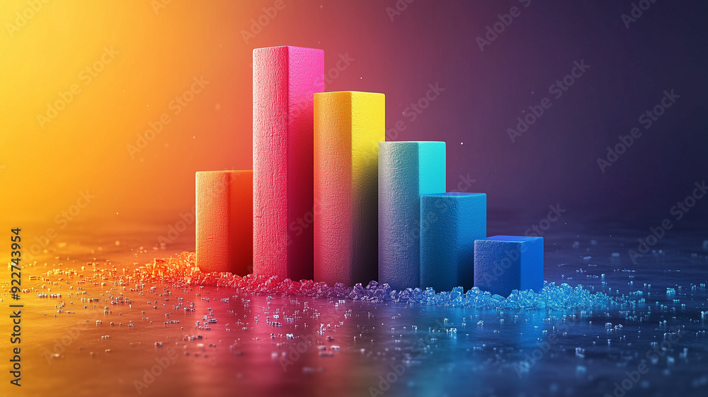 A stacked bar chart comparing the revenue streams of a company over ...