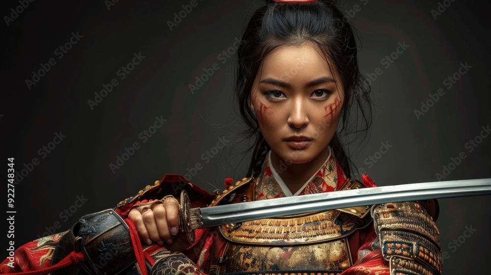 Historical depiction - japanese samurai portrait, essence of warrior's ...