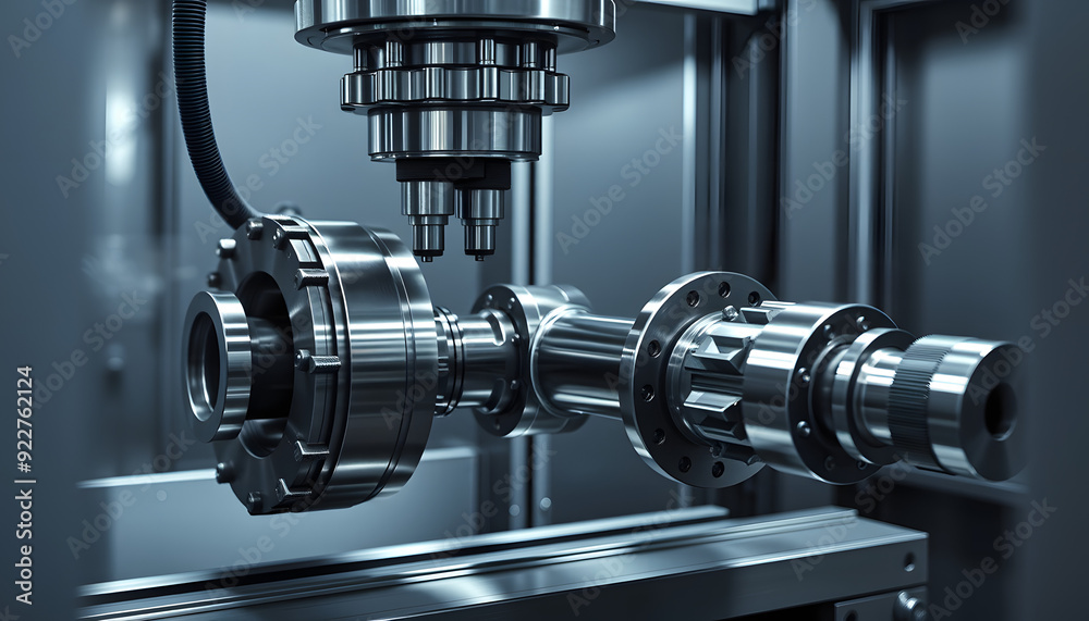 Quality control CMM of car engine crankshaft. Milling CNC machinery ...