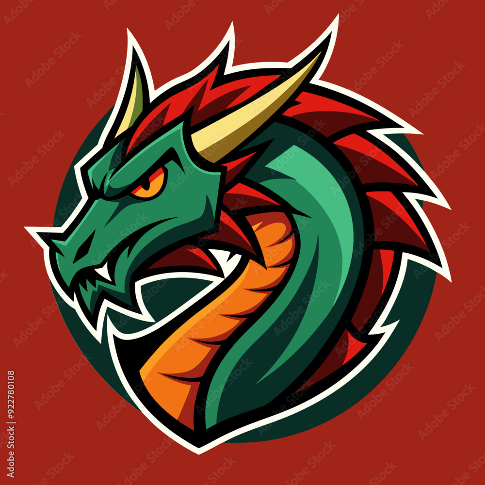 Dragon logo, esport logo, esports logo, dragon symbol, red dragon ...