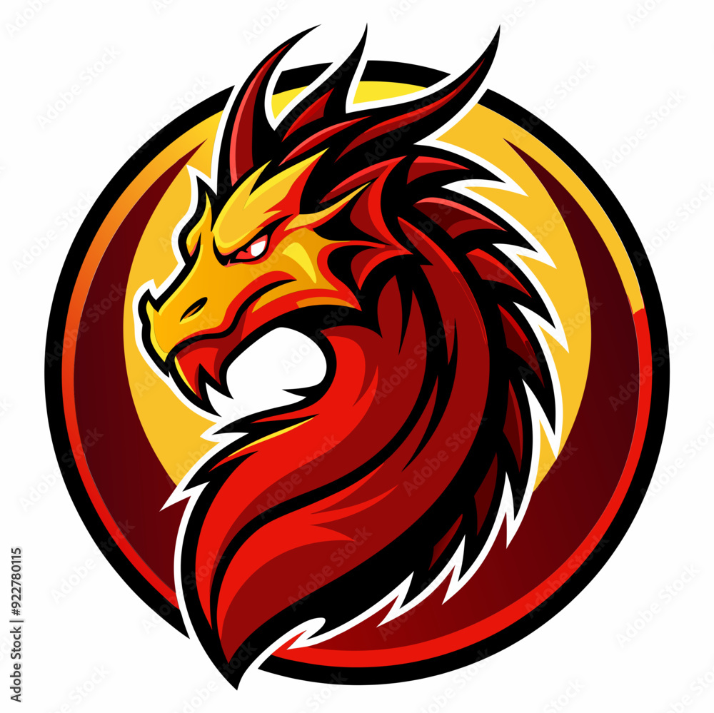 Dragon logo, esport logo, esports logo, dragon symbol, red dragon ...