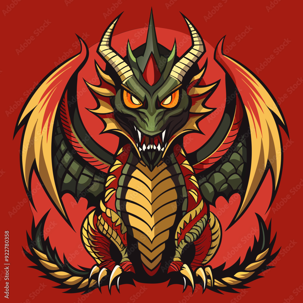 Dragon logo, esport logo, esports logo, dragon symbol, red dragon ...