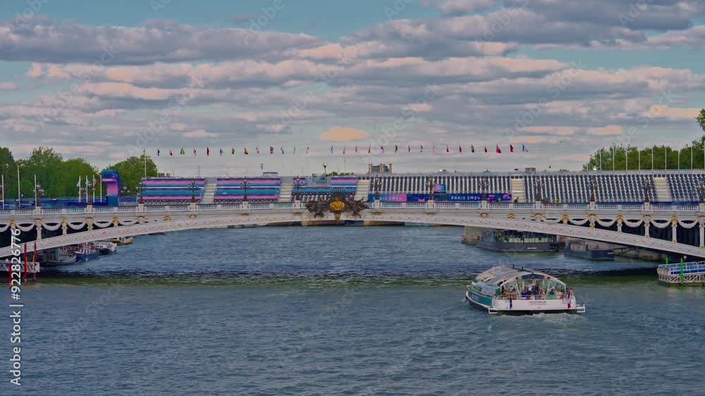Olympic flags, flag of France, flags of the countries participating in ...