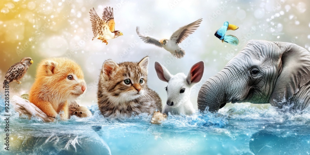 World Animal Day Collage Design: A Heartfelt Mosaic Celebrating the ...