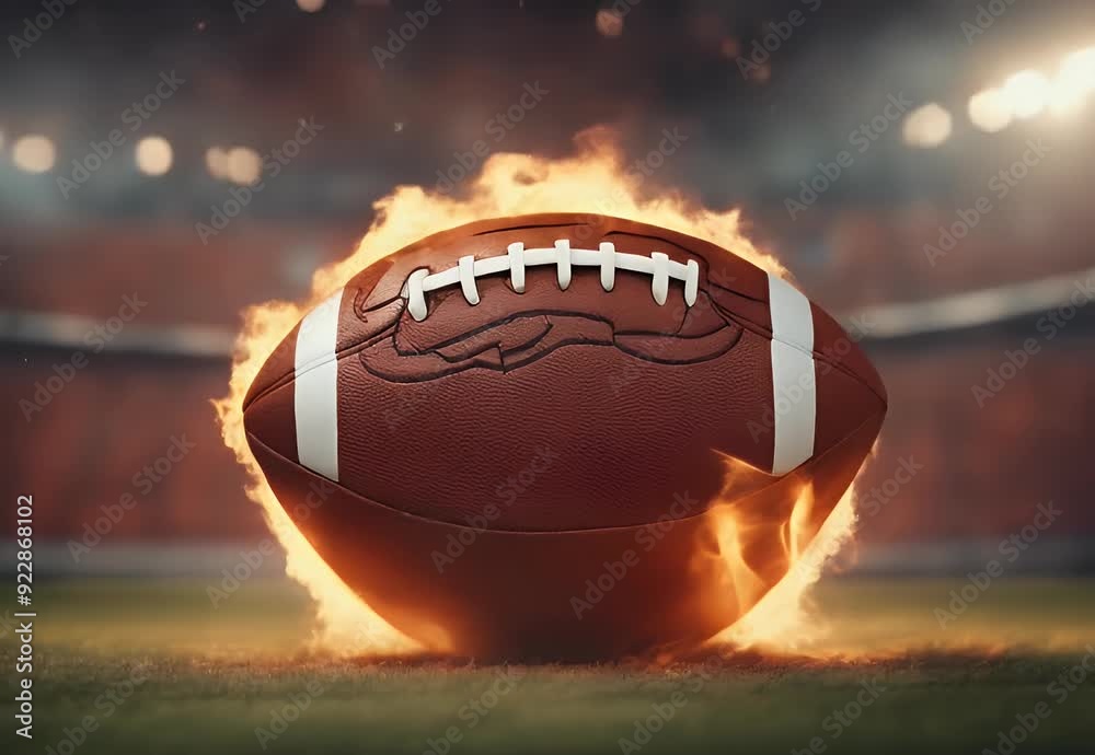 background white brown football sport ball ripping burning speed ...