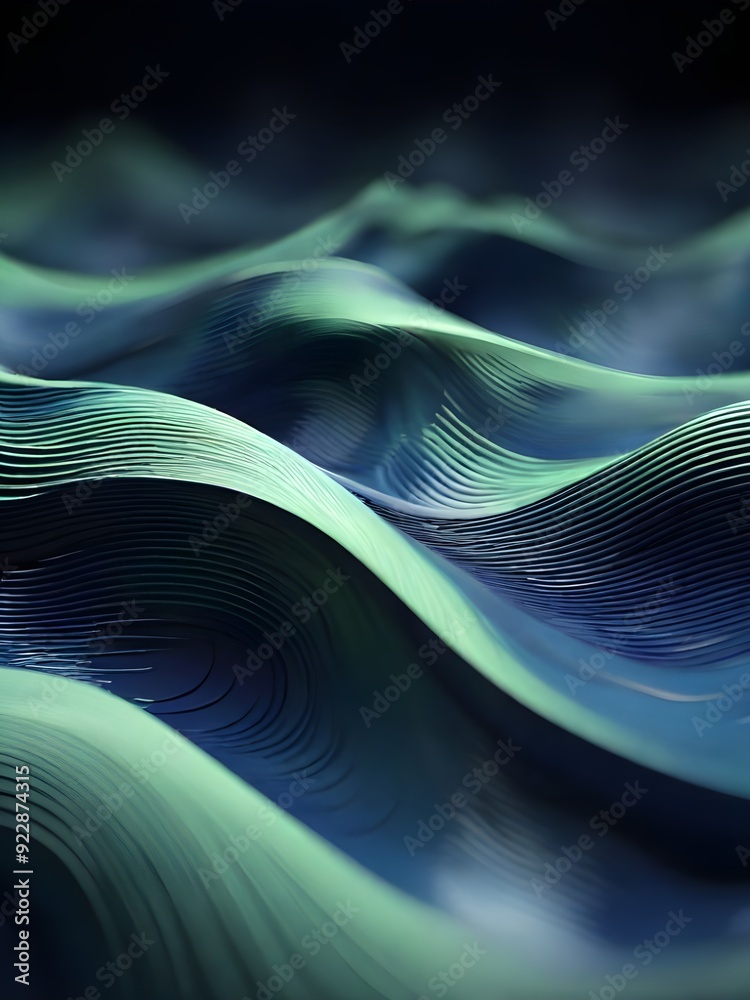 A mesmerizing composition of waves of computer code, depicted in a ...