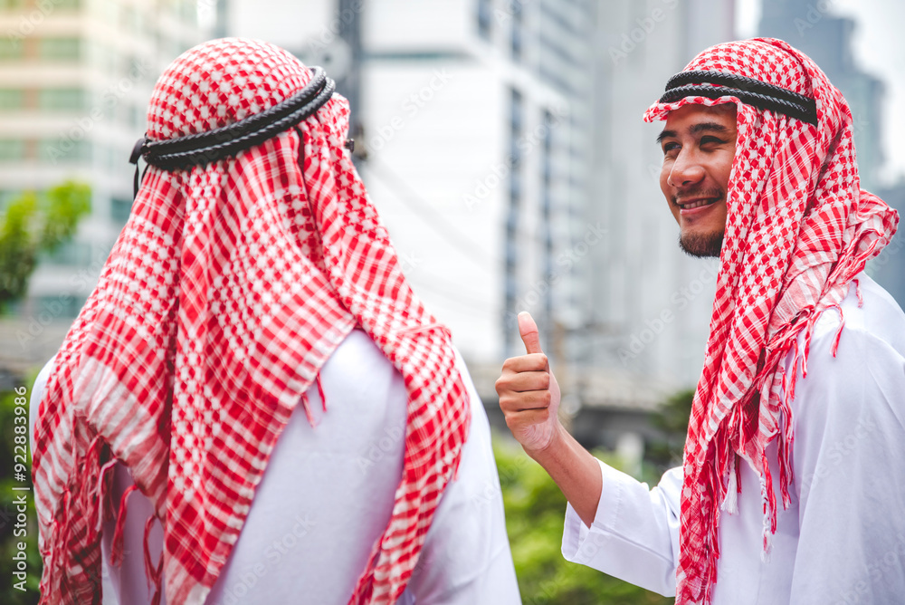 Arab muslim men talking together team uae union teamwork people ...