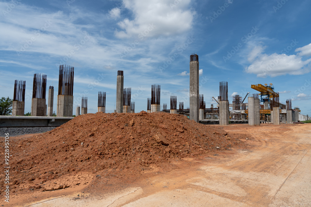 Concrete columns for Concrete bridge pillars of the bridge in China ...