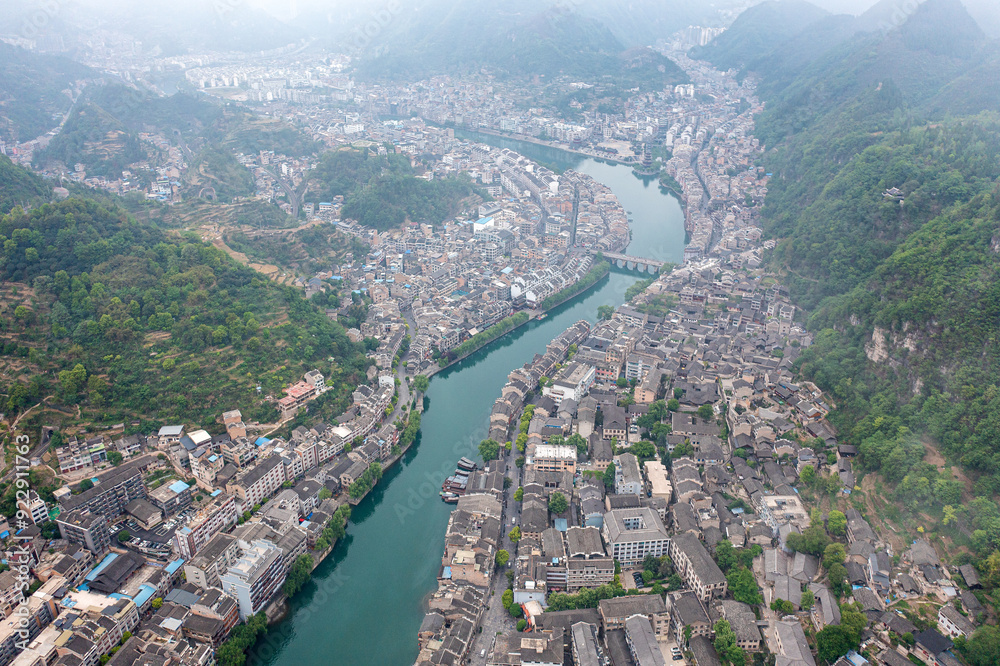 Ancient town, Zhenyuan County, Qiandongnan Miao and Dong Autonomous ...