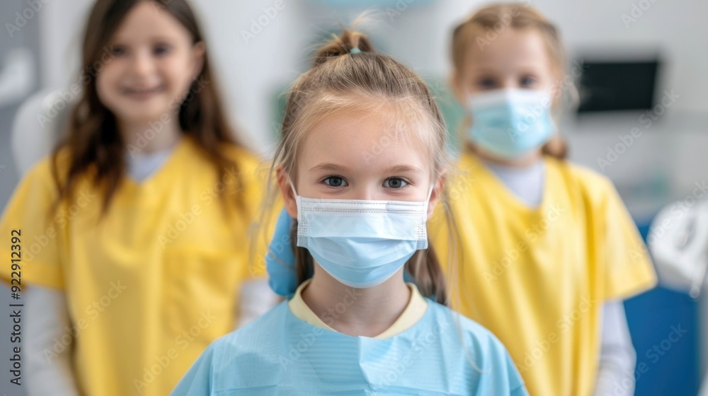 Diverse Group of Children Receiving Dental Checkup and Care from ...