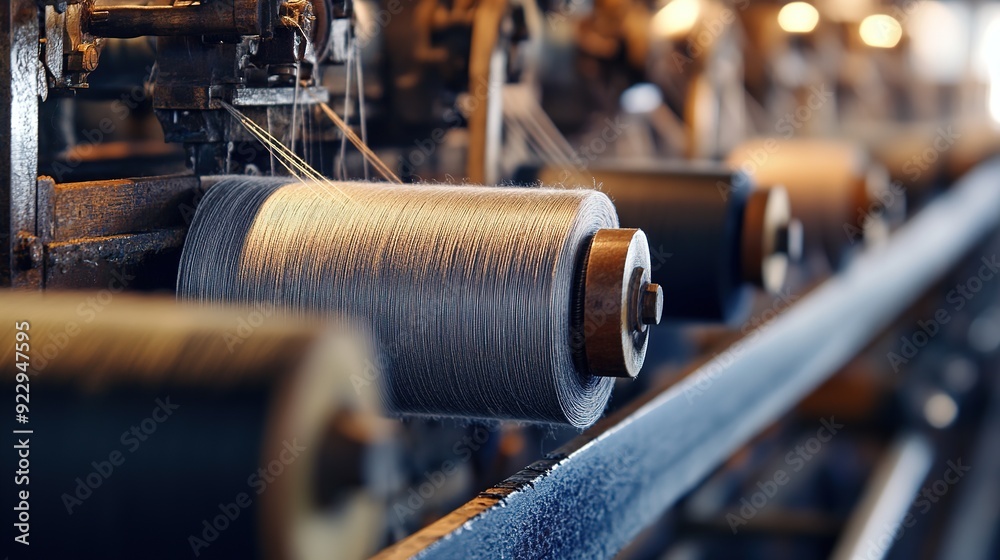 Innovative textile manufacturing process showcasing the intricate steps ...