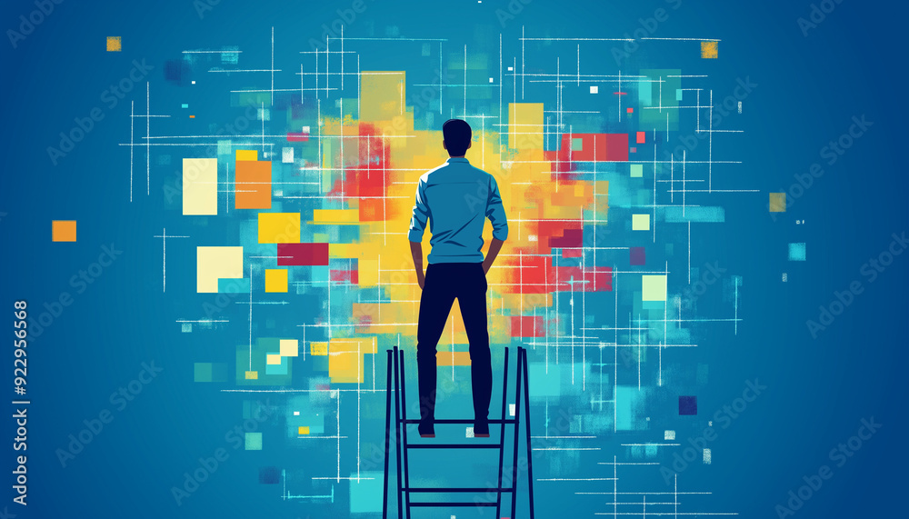 Vector art, business roles and leadership concept. Business roles refer ...