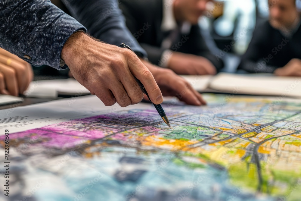 Planners using interactive maps and digital tools to discuss city ...